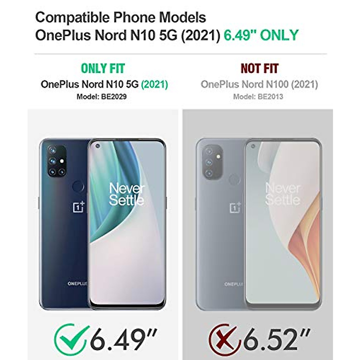 Poetic Guardian Series Case Designed for OnePlus Nord N10 5G, Full-Body Hybrid Shockproof Bumper Cover with Built-in-Screen Protector, Black