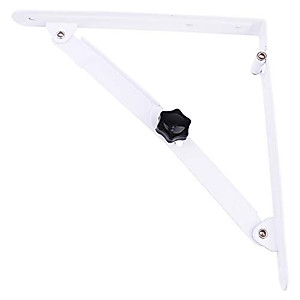 YARNOW Solar Panel Mount 2Pcs Solar Panel Bracket Foldable Solar Panel Mounting Racks 0-90 Degrees Solar Panel Support for Home Farm Office Store (Silver White) Solar Panel Mounting Brackets