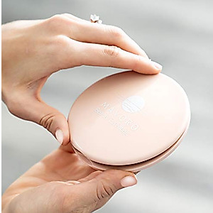 Magnifying Compact Mirror for Purses, 1x/10x Magnification – Double Sided Travel Makeup Mirror, 4 Inch Small Pocket or Purse Mirror. Distortion Free Folding Portable Compact Mirrors (Millennial Pink)
