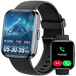 Gydom Smart Watch for Women -Answer/Dial Call & Alexa Built-in, 1.8" Touch Screen Fitness Watch with Heart Rate SpO2 Sleep Monitor, 100 Sport Modes, IP68 Waterproof Activity Tracker for iPhone Android