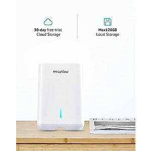 LaView 3MP Wireless Camera for Home/Outdoor Security (2 Pack), 2K Battery Powered WiFi Camera with Night Vision, 270-Day Battery Life, AI Human Detection, 2 Way Audio, Siren, IP66, Works with Alexa