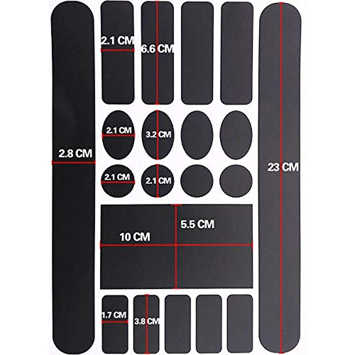 vipolish 3 Sheets Bicycle Chainstay Protector Decal Sticker Adhesive Chainstay Frame Guard for Mountain Bike Chain Protective Road Bike Folding Frame Front Fork Protective