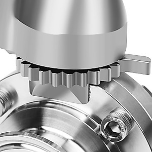 JMCOLMT 2 Inch Butterfly Valve 2 Pcs Sanitary Stainless Steel 304 with Trigger Handle Tri Clamp Butterfly Valve