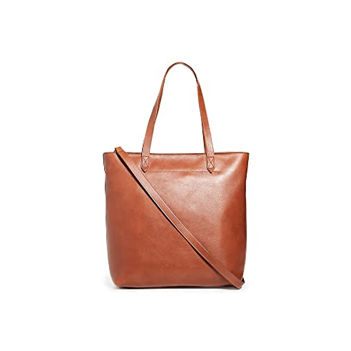 Madewell Women's The Zip-Top Medium Transport Tote, English Saddle, Tan, Brown, One Size