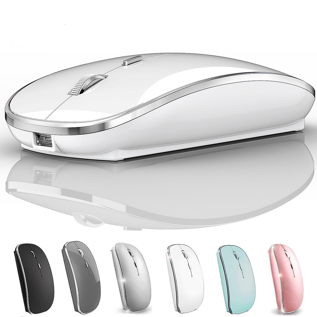 2.4G USB C Receiver Wireless Mouse for Computer Chromebook for Microsoft Laptop Mac DELL HP iMac MacBook Pro Air Win7 8 10 11