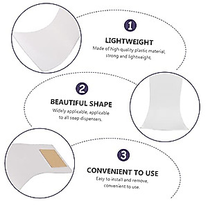 Cabilock 13 Pcs Water Tray Dispenser Spray Drip Tray Wall Drip Tray Foam Soap Dispenser Tray Soap Dispenser Catch Tray Wall Mount Soap Dispenser Hand Soap Plate Filling White Plastic