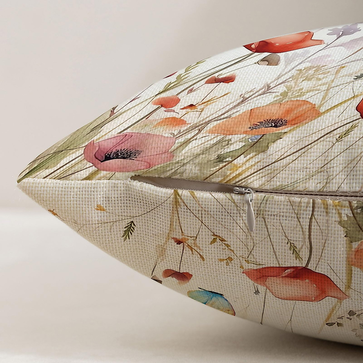 Mimkus Outdoor Waterproof Throw Pillow Covers 18x18 Set of 4 Spring Summer Floral Decorative Pillow Covers for Outdoor Couch Sofa Patio