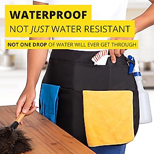 SupplyMaid Waterproof Professional Cleaning Apron. Designed for Pro Cleaners Like a Cleaning Caddy Around Your Waist