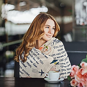 Gifts for Mother in Law Blanket from Daughter in Law - Birthday Gifts for Mother in Law - Mother in Law Gift for Christmas Mother’s Day, Flannel Fleece Soft Warm Cozy Blankets for Bed Sofa 60”x50”