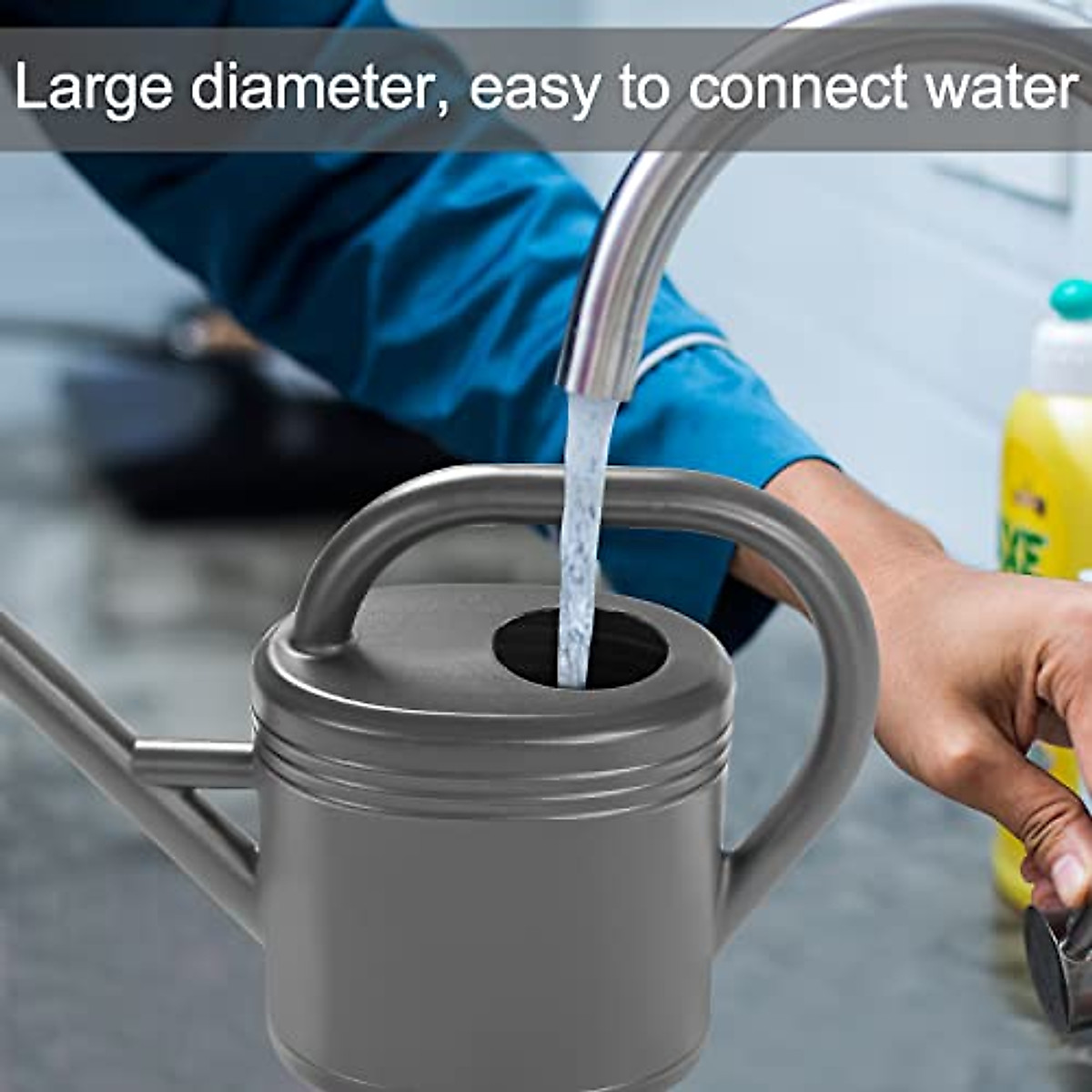 1 Gallon Watering Can for Indoor Plants, Garden Watering Cans Outdoor Plant House Flower, Large Long Spout with Sprinkler Head