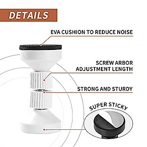 dadop Adjustable Threaded Bed Frame Anti-Shake Tool for Bed, Headboard Stoppers, Bedside Headboards Prevent loosening Anti-Shake Fixer, Easy Install (2pcs White Upgrade Version, 40-100mm)