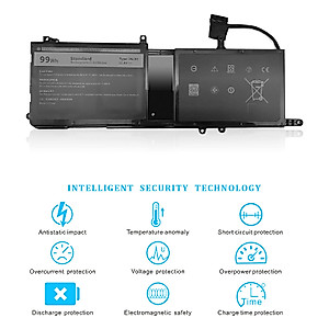Ttfacyis 9NJM1 Battery for Dell Alienware 15 R3 R4 17 R4 R5 P31E001 P31E002 P69F001 P69F002 ALW17C-D1738 D1748 D1758 D1848 D2738 D2748 D2758 R1748 Notebook 0546FF 0HF250 44T2R HF250 MG2YH 99WH