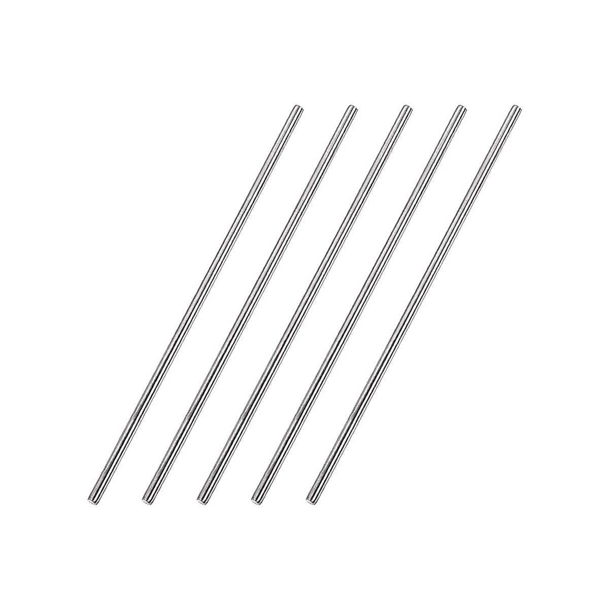 uxcell 3mm x 150mm 304 Stainless Steel Solid Round Rod for DIY Craft - 5pcs