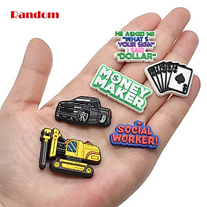 Pabucle Lot of 25,40,80,100,120,200PCS Random PVC Different Shoe Charms for Clog Shoes Decoration Charms (25)