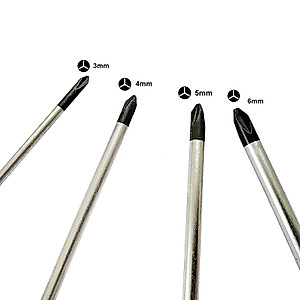 Rannb Triwing Screwdriver Set Magnetic Point Y Tip 4 Sizes 3mm, 4mm, 5mm, 6mm - 4pcs