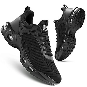 Men's Fashion Sneaker Non Slip Air Running Shoes for Men Athletics Sport Trainer Tennis Basketball Shoes Black
