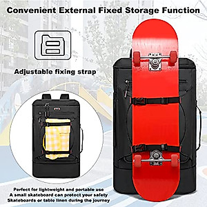 Asenlin Travel Backpack for Women Men，40L Large Carry on Backpack，17 Inch Laptop Backpack Flight Approved Water Resistant Sports Luggage for Casual Daypack Hiking Backpack-Black