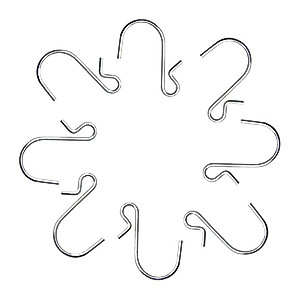 YiwerDer 20-Pack Polished Metal Steel Clip Type Hanging Hooks, Holds up to 10 lbs (Small Size)