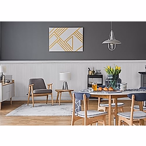 Plastpro 3 Foot Reversible Wall Panels | Easy to Install Wainscoting for Simple Home Improvement Projects (White, 6 Piece)