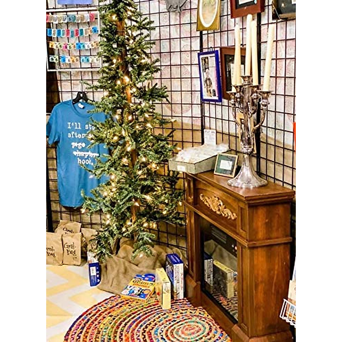 Eyes of India - 6 ft Round Colorful Natural Jute Chindi Sisal Woven Area Braided Rug Boho Chic Bohemian Accent Indian Handmade Handwoven