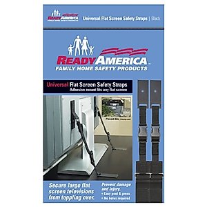 Ready America 4521 Universal Flat Screen Safety Straps , Black