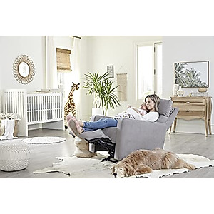 Nurture& The Glider Premium Power Recliner Nursery Glider Chair with Adjustable Head Support | Designed with a Thoughtful Combination of Function and Comfort | Built-in USB Charger (Gray)