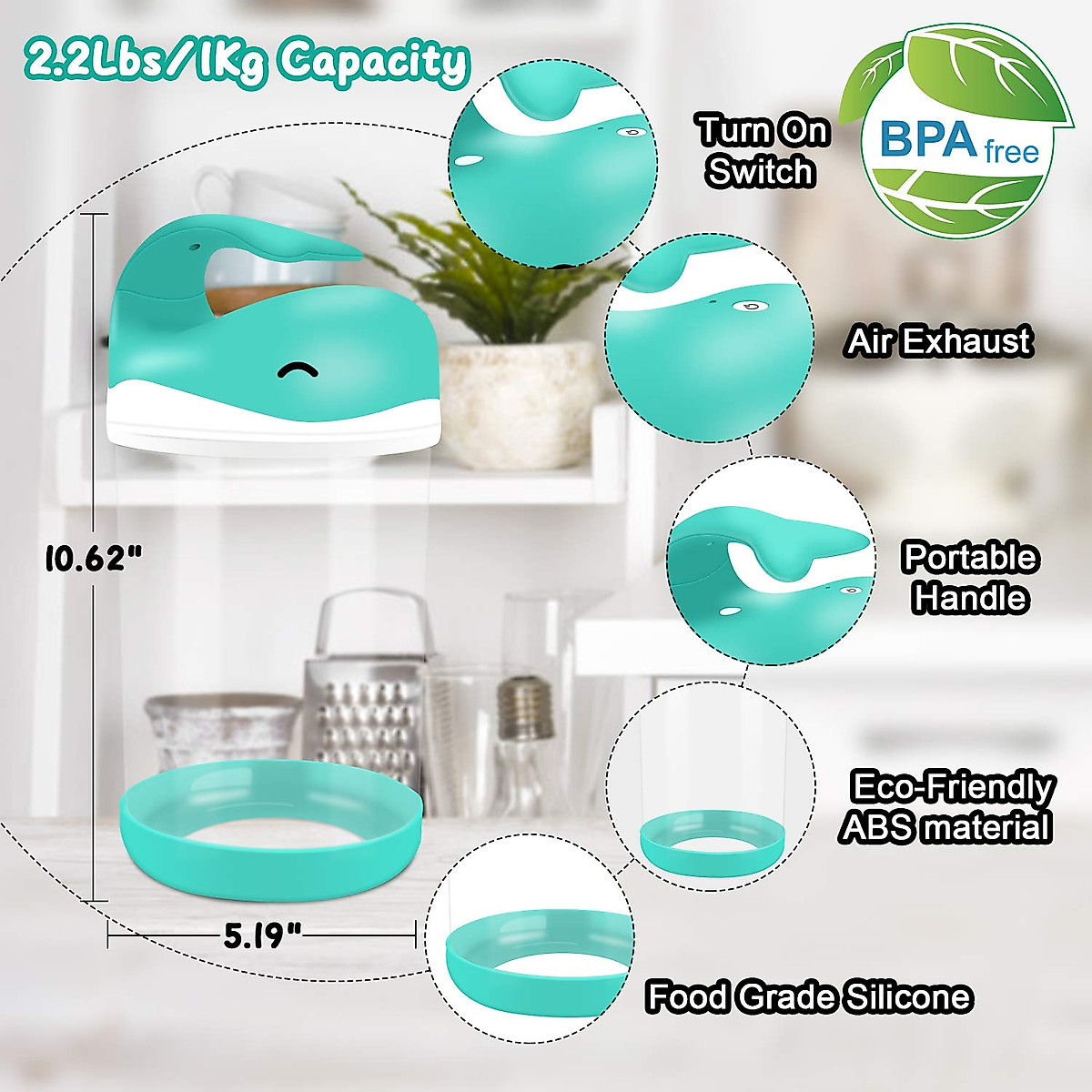 FHzytg Household Containers for Foods, Food Storage Container, Kitchen Pantry Organization Canister Jar for Flour Cereal Coffee Sugar