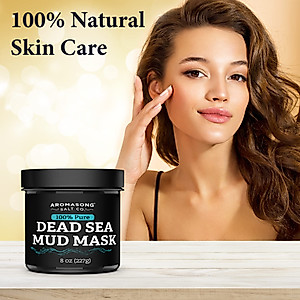 Aromasong 100% Pure Dead Sea Mud Mask for Face - Cleansing Natural Skin Care for Women and Men