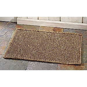 HF by LT Sophia Braided Seagrass and Jute Doormat, 18 x 30 inches, Durable and Sustainable Handwoven Seagrass and Jute, Static Free, Beige