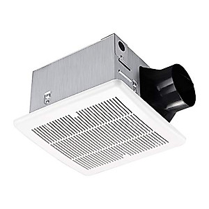 Tech Drive Bathroom fan 110 CFM, 1.2Sone No Attic access Needed Installation,Very Quiet Bath Ventilation and Exhaust Fan, Ceiling Mounted Fan,White Plastic Grille