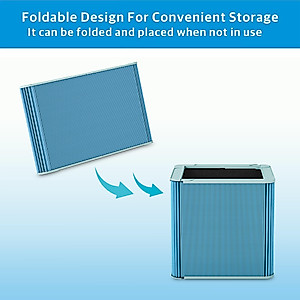 1 Pack 211+ Replacement Filter Compatible with Blueair Blue Pure 211+ Air Puri-fier, H13 True HEPA Filter, Foldable Particle and Activated Carbon Replacement Filter