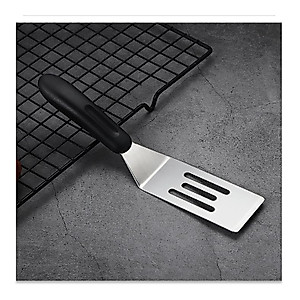 Small Metal Spatula,Mini Spatula for Flipping, Cooking and Baking,Stainless Steel Brownie Spatula with Non-Slip Handle for kitchen Use