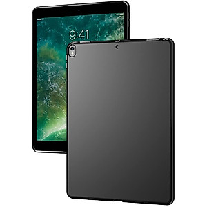 Puxicu Case for iPad 10.5 inch, Slim Design Matte TPU Rubber Soft Skin Silicone Protective Cover for iPad Air 3rd Gen 2019 & iPad Pro 2017 10.5" Tablet - Black