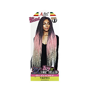 MULTI PACK DEALS! Mane Concept Synthetic Hair Crochet Braids 3X Pre-Stretched Ivy Box Braid 32" (1-PACK, T1BBUG350)