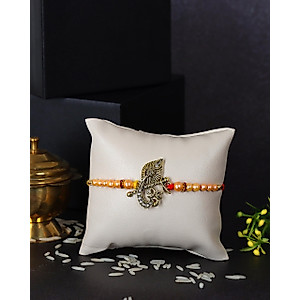 CHERKRAFT Jai Shree Krishna Morpank Flute Rakhi for Brother (Pack of 1) Rakhi Thread for Men/Boy Raksha Bandhan (Design 3, Standard)