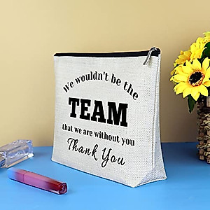 Boss Gift Coach Thank You Gift Makeup Bag for Women Leader Appreciation Gift Cosmetic Bag Leader Colleague Coworker Leaving Going Away Gift Basketball Soccer Team Coach Leader Employee Birthday Gifts