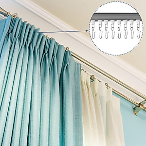 120 Pieces Curtain Track Hooks Metal Curtain Hooks Drapes Curtain Wire Hooks Stainless Steel Small S Hooks for Ceiling Track