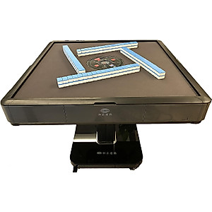台灣麻将桌 Tornado Automatic Mahjong Table with 4 Drawers Chinese Style, Comes 2 Sets of 36mm Tiles (Blue & Green) 小尺寸麻将牌
