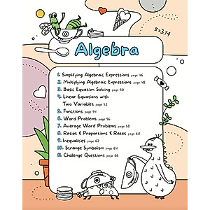 Math Practice Workbook Grades 6-8: 1000+ Questions You Need to Kill in Middle School by Brain Hunter Prep (Arithmetic, Algebra, Geometry, Measurement, ... more in Kill It Series by Brain Hunter Prep)