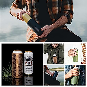 BrüMate Hopsulator Juggernaut Can Cooler Insulated for 24oz  / 25oz Cans | Can Coozie Insulated Stainless Steel Drink Holder for Beer, Tea, and Energy Drinks (Aqua)