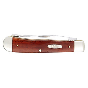 Case Pocket Knife, Smooth Chestnut Bone Trapper #28707 with Personalized Laser Engraved Handle, Two Blades, Valentines Day Gifts, Father's Day Gifts