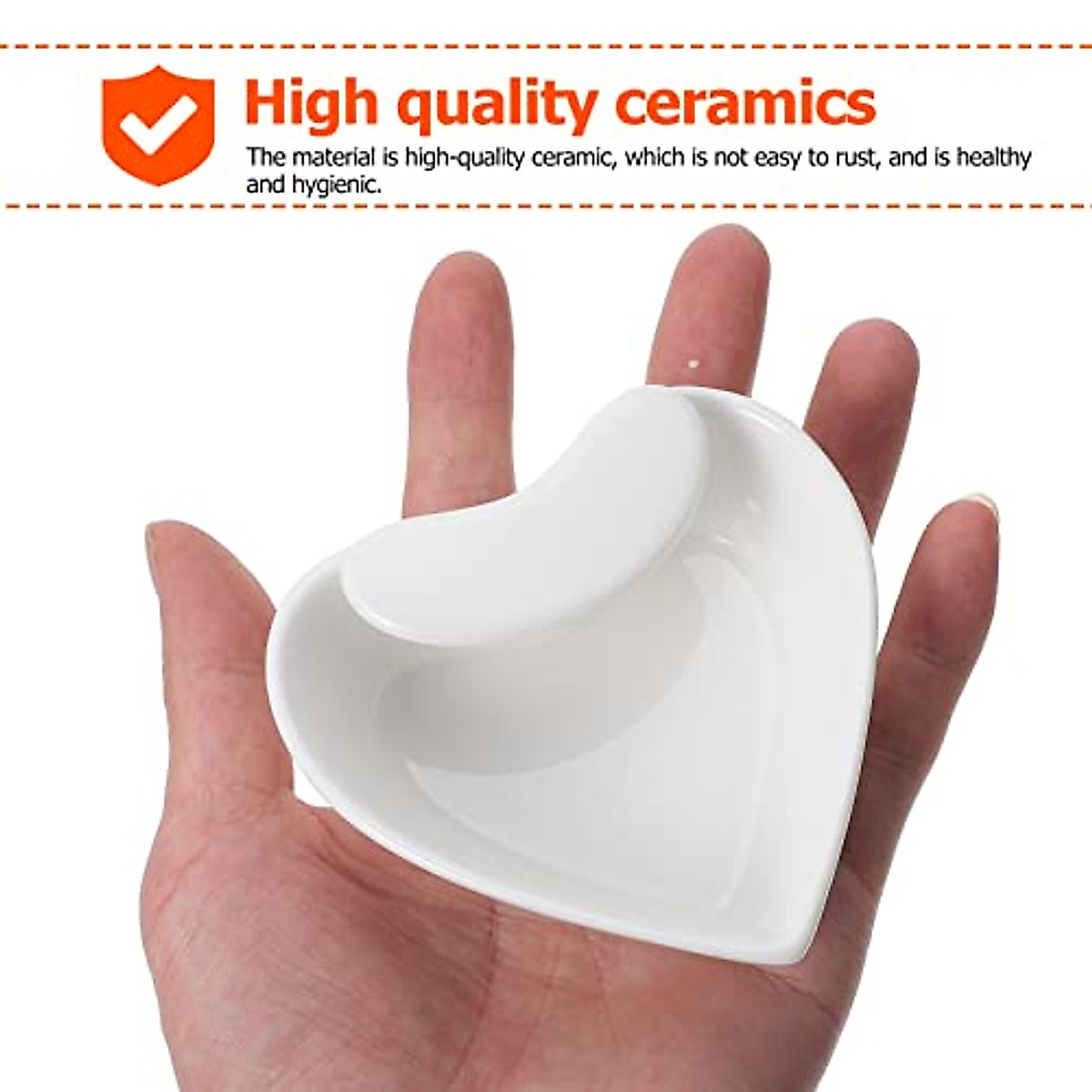 Angoily Cooking Utensil Holder Ceramic Spoon Rest Heart Shape Kitchen Tableware Spatula Holder Soup Spoon Rest Utensil Cutlery Stand (White) Shelving Brackets