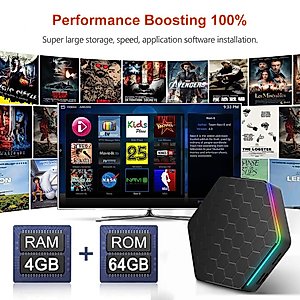 Android TV Box 12.0 4GB RAM 64GB ROM H618 Quad-Core Cortex-A53 CPU Mali-G31 MP2 Android Box 3D 6K TV Box Support WiFi6 2.4Ghz/5.0Ghz Dual Band WiFi BT5.0 Set-top Box