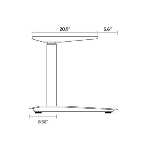 Jarvis Fully Standing Desk Frame Only - Supports Tops from 44" to 82" Wide and 27" to 36" Deep - Electric Adjustable Desk Height from 24.5" to 50" with Memory Preset Controller (Black Frame)