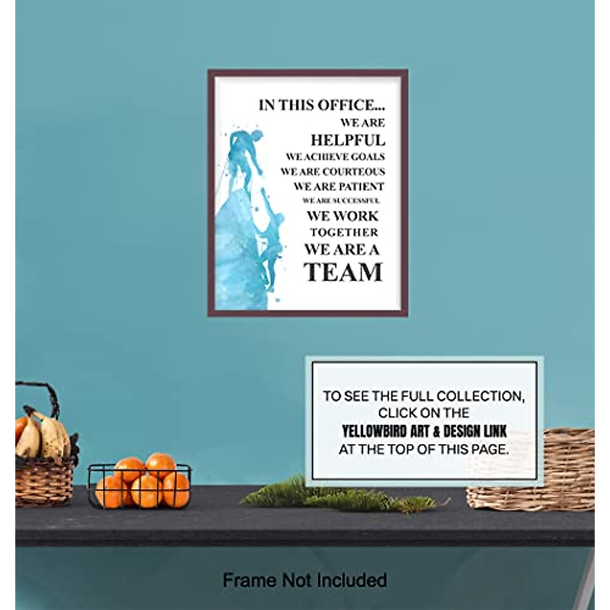 Motivational Office Decor, Inspirational Quote – 8x10 Teamwork Poster for HR, Team Leader, Manager, Boss, Entrepreneur - Leadership Wall Art Decoration – Unframed Picture