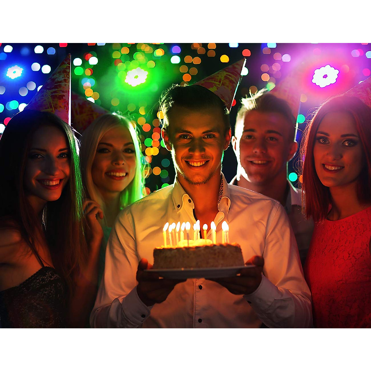 2 Pack Stage Lights 36 LED DJ Lights RGB Par Lights Uplights Stage Lighting Remote & DMX Controlled Party Lights for Wedding Christmas Birthday Disco Music Show