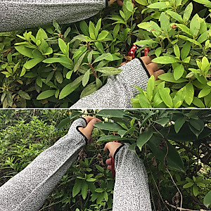 Cut Resistant Sleeves,Breathable Arm Protectors for Thin Skin and Bruising,18 inch Safety Gardening Sleeve with Thumb Hole,Sleeves to Cover Arms for Men Women on Garden fixing Work