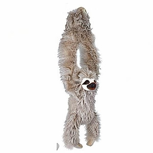 Wild Republic Hanging Three Toed Sloth Plush, Stuffed Animal, Plush Toy, Gifts for Kids, Zoo Animals, 30 inches