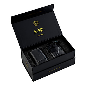 JoyJolt Aqua Vitae Premium Whiskey Glass Set of 2. Square Whiskey Glasses with Off Set Base. Old Fashioned Rocks Glasses for Scotch and Bourbon. Whiskey Tumbler Gifts for Men