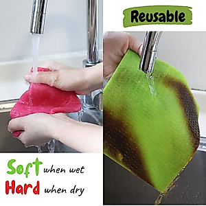 Mr. Pen- Dish Cloths, 6 pcs, Reusable Paper Towels, Absorbent Kitchen Towels, Dishcloths for Kitchen, Cellulose Sponge Cloths, Dish Drying Towels, Kitchen Cleaning Cloths, Sponge Cloth, Dish Rag.